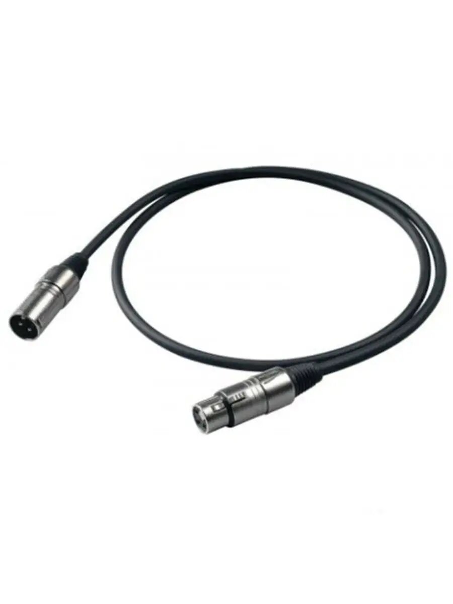 Микрофонный кабель XLR (папа) - XLR (мама), 10м