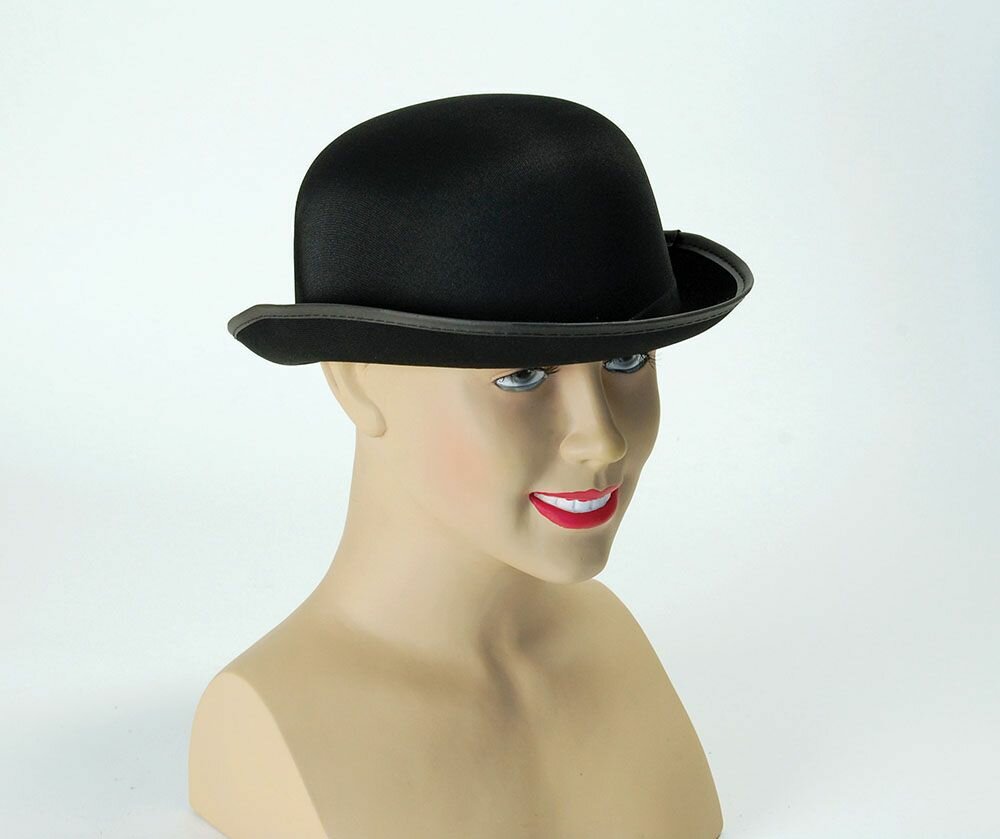 Котелок черный с сатиновой отделкой