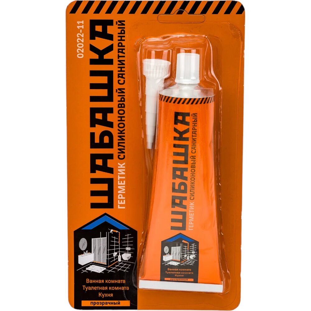 Силиконовый санитарный герметик шабашка прозрачный 85 мл 241353