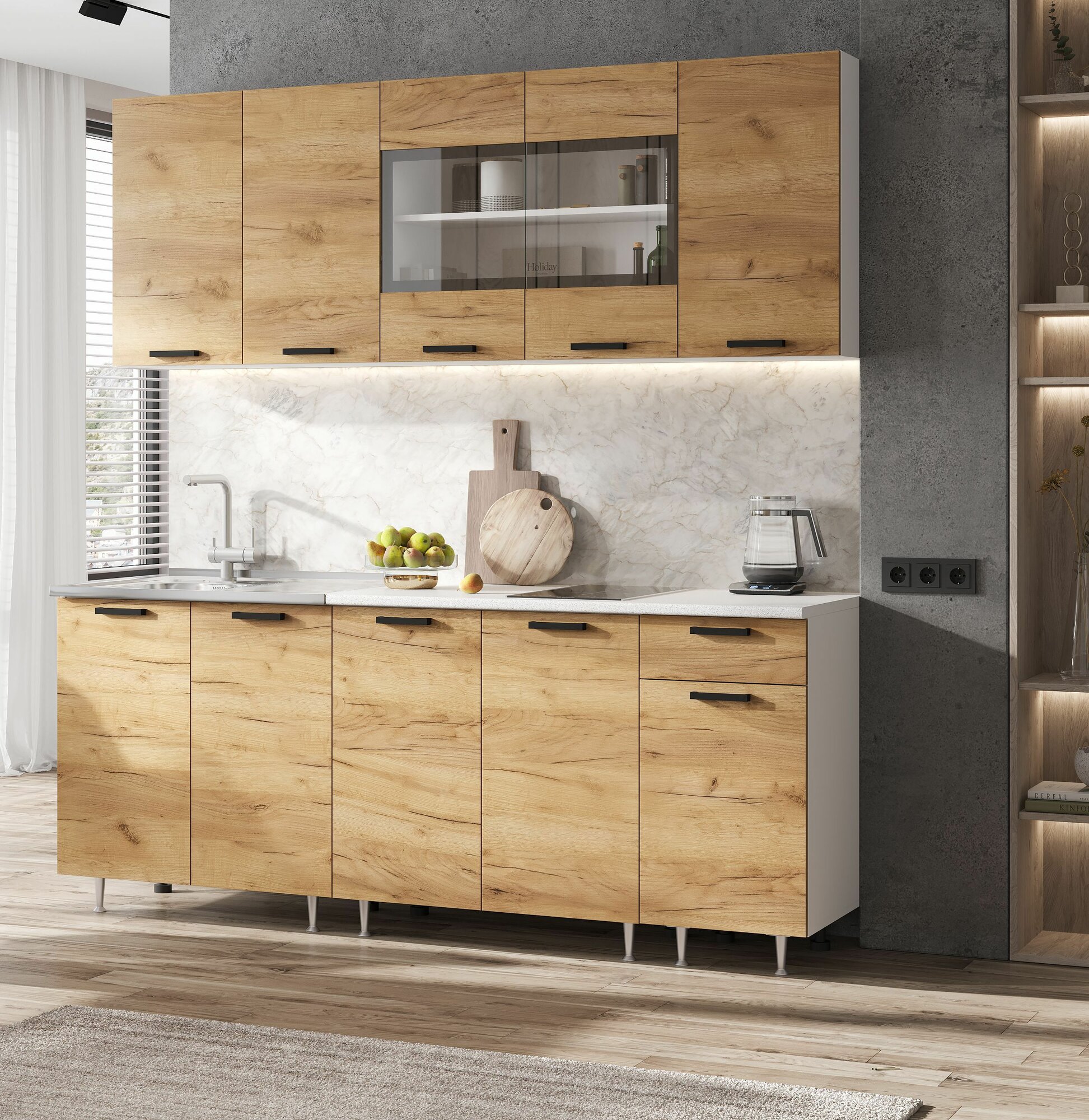 Кухня Рио New 2м. дуб крафт_антарес