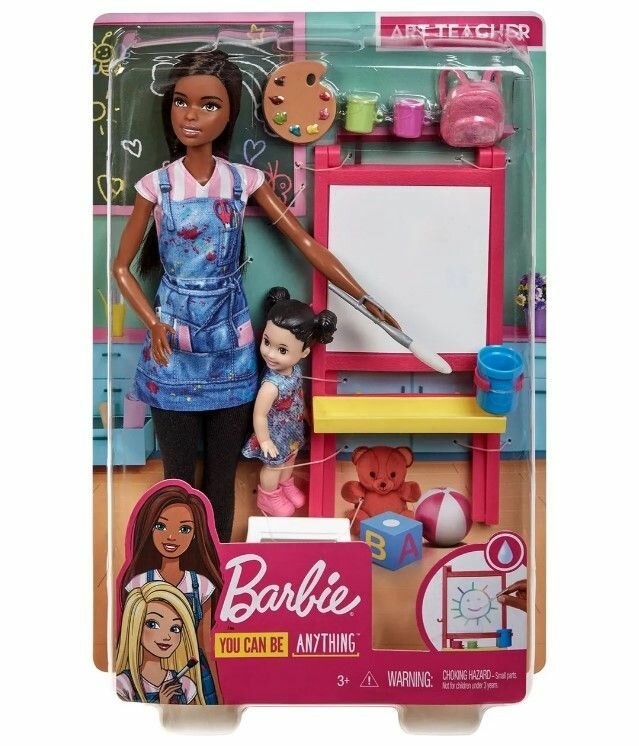 Набор игровой Barbie GJM30 Кукла Профессии Учитель рисования