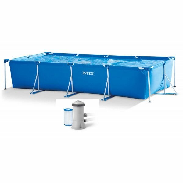 28274 Прямоугольный каркасный бассейн Intex 450х220х84см + фильтр-насос 2,0 м3/ч