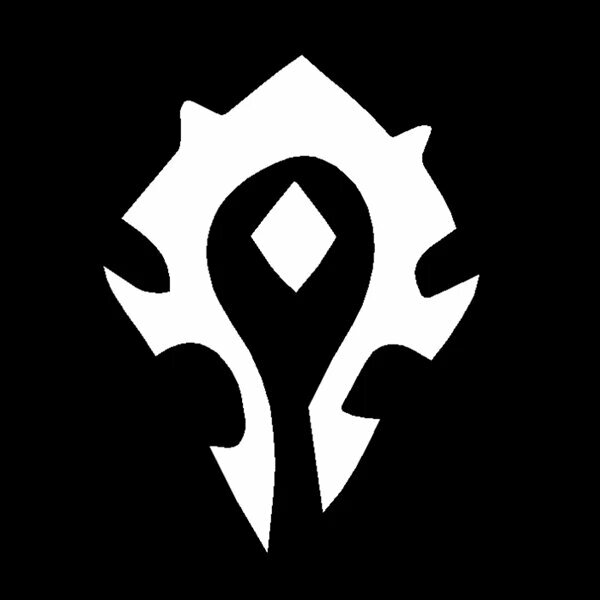 Наклейка World of Warcraft Horde, белая, 20x15 см