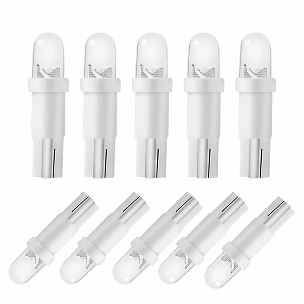 Лампы для автомобиля T5, лампы для освещения приборной панели, 12 В, аксессуары для 10pcs White B
