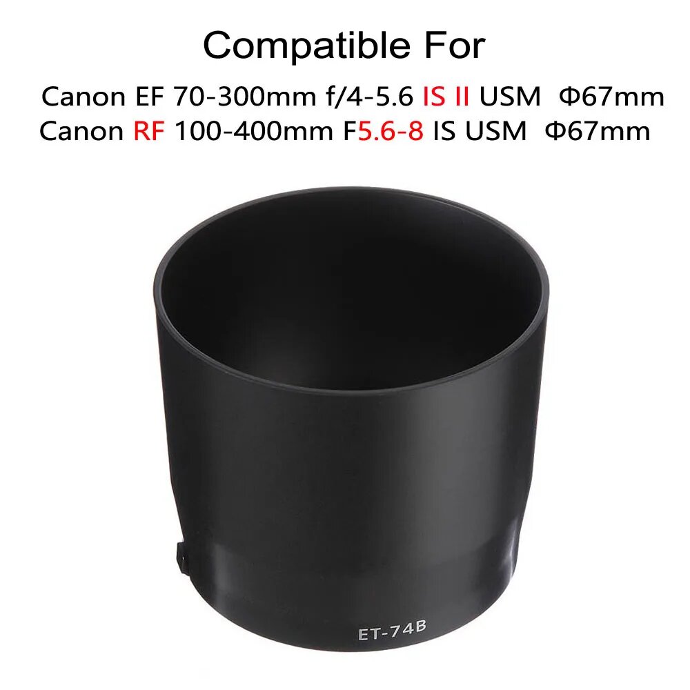 Бленда объектива EINGCA для Canon RF 100-400mm f/5.6-8 IS USM 67 мм With UV Filter
