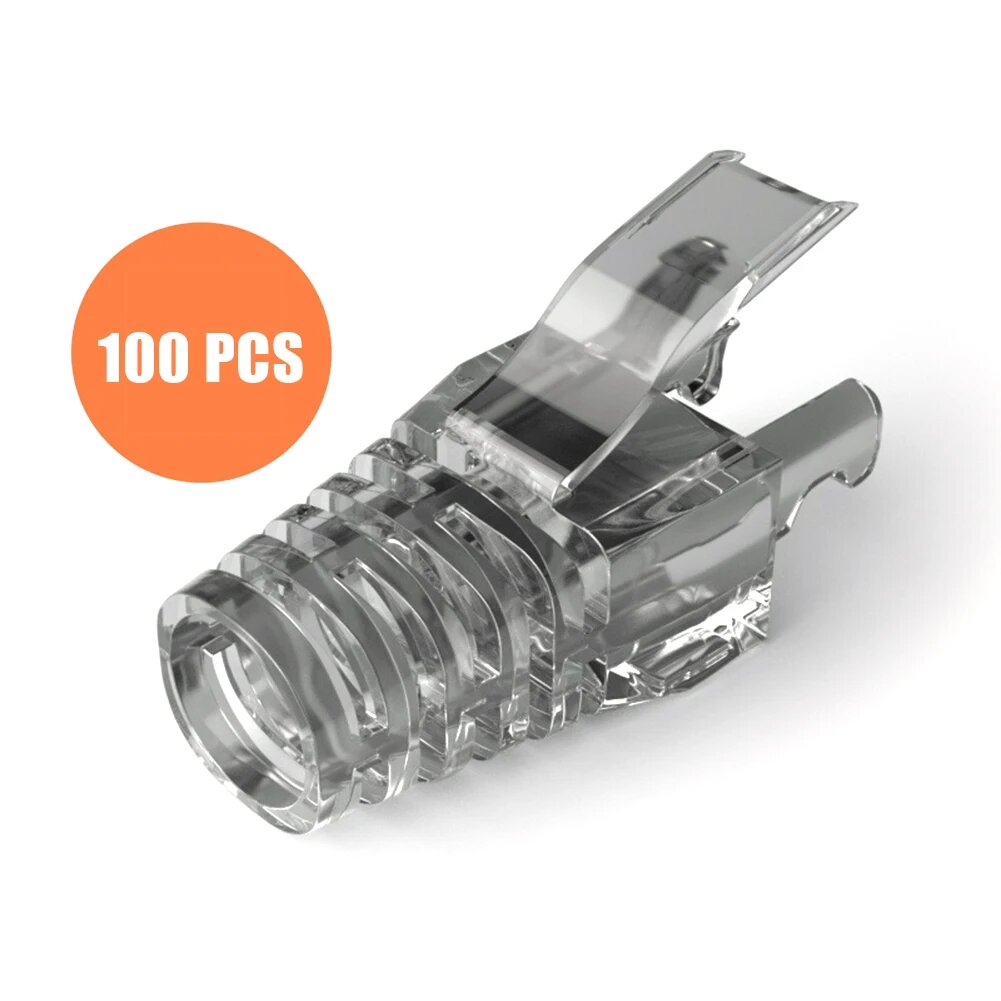 Крышки для RJ45 коннекторов, 100 шт, Black
