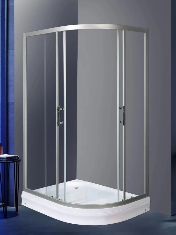 Душевой уголок с поддоном WeltWasser 120/90/189 L 10000012452 120x90 см L, профиль матовый хром, стекло прозрачное