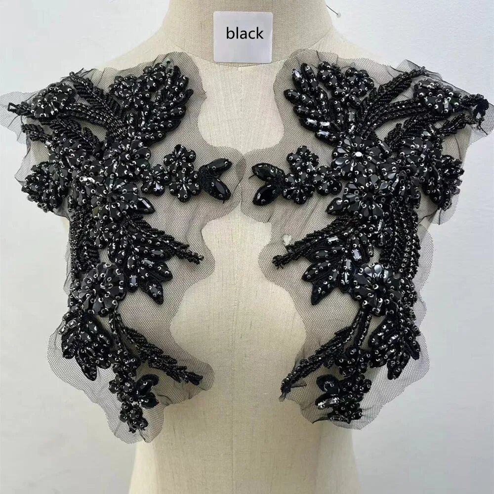Нашивки с стразами и бриллиантами для одежды Черный, black