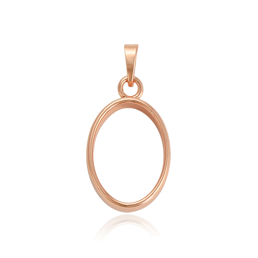 Металлический молд Epoxy Master, розовый золото, для кулона, овальный