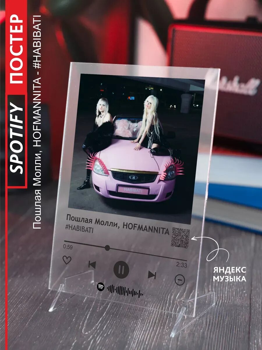Подарок подруге спотифай постер Пошлая Молли, HOFMANNITA