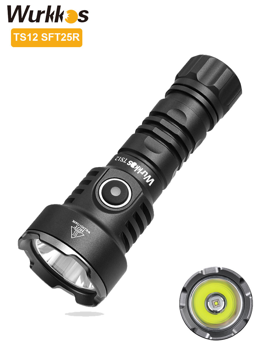 Мини-фонарик Wurkkos TS12, перезаряжаемый светодиодный фонарик SFT25R, 1350 люмен, дальность луча 473 метра, водонепроницаемый IP68, EDC-фонарик с магнитным креплением=v=