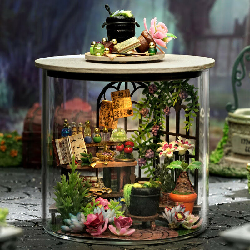 My House DIY Miniature House, Dream Bottle, Harry Potter Magic Garden, Handmade Glass Bottle House, Toy, Christmas Gift for Women