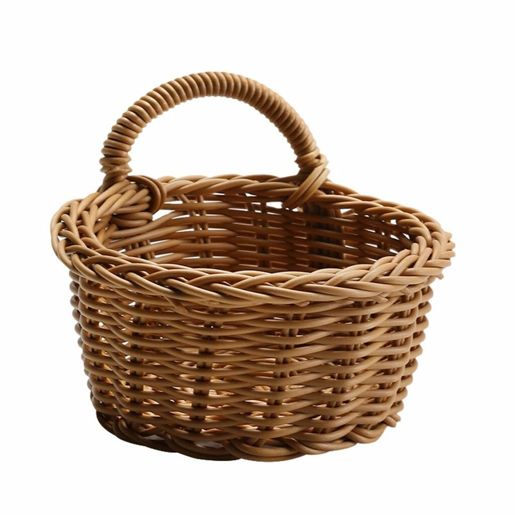 Кухонная корзина для хранения лука, имбиря и чеснока-коричневая глянцевая 1