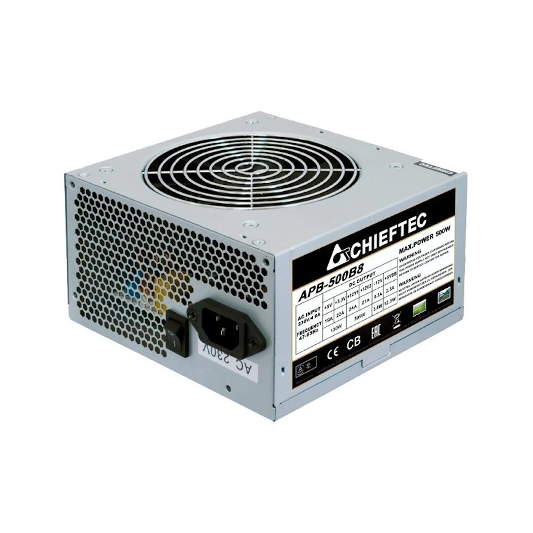 Блок питания Chieftec Value APB-500B8, 500Вт, 80PLUS WHITE, ATX