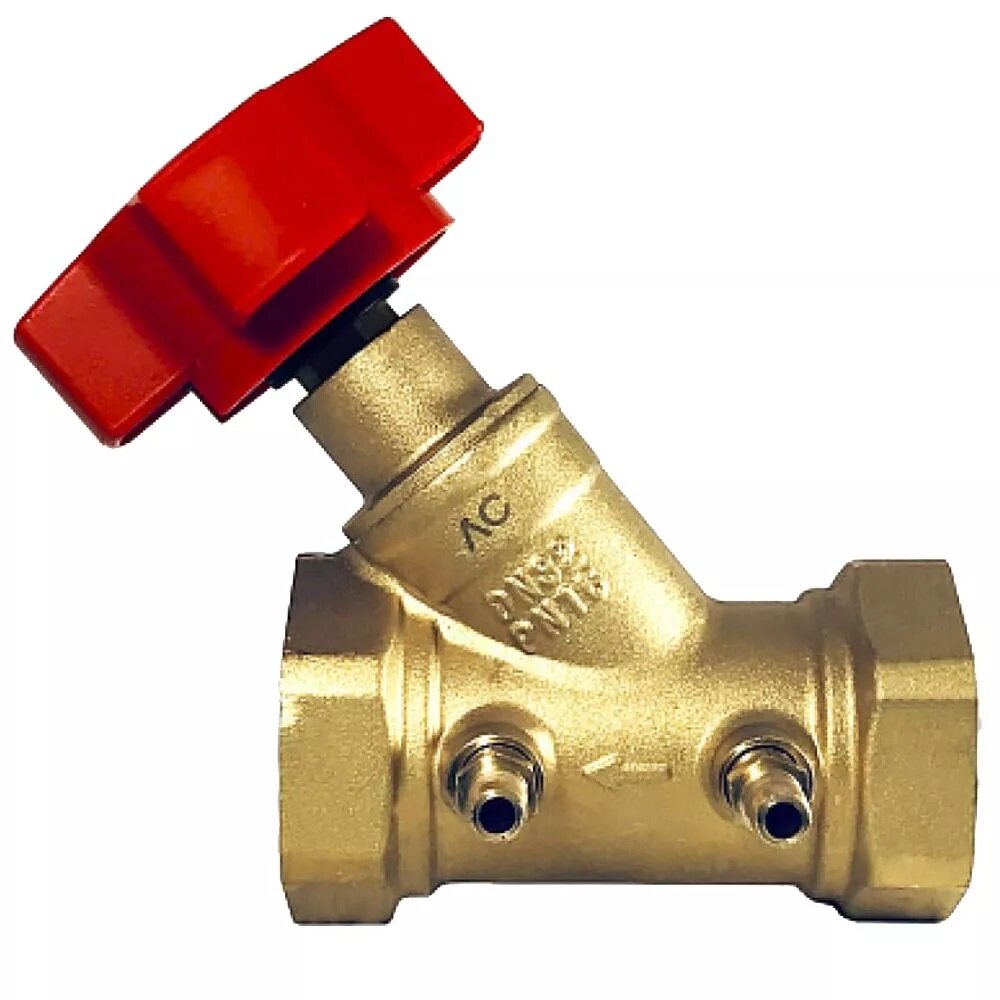 Клапан балансировочный STI 1 1/2″ Ду40 Ру16 ручной, муфтовый, латунный, для полипропиленовых труб под пайку Ду40 американка , уплотнение EPDM