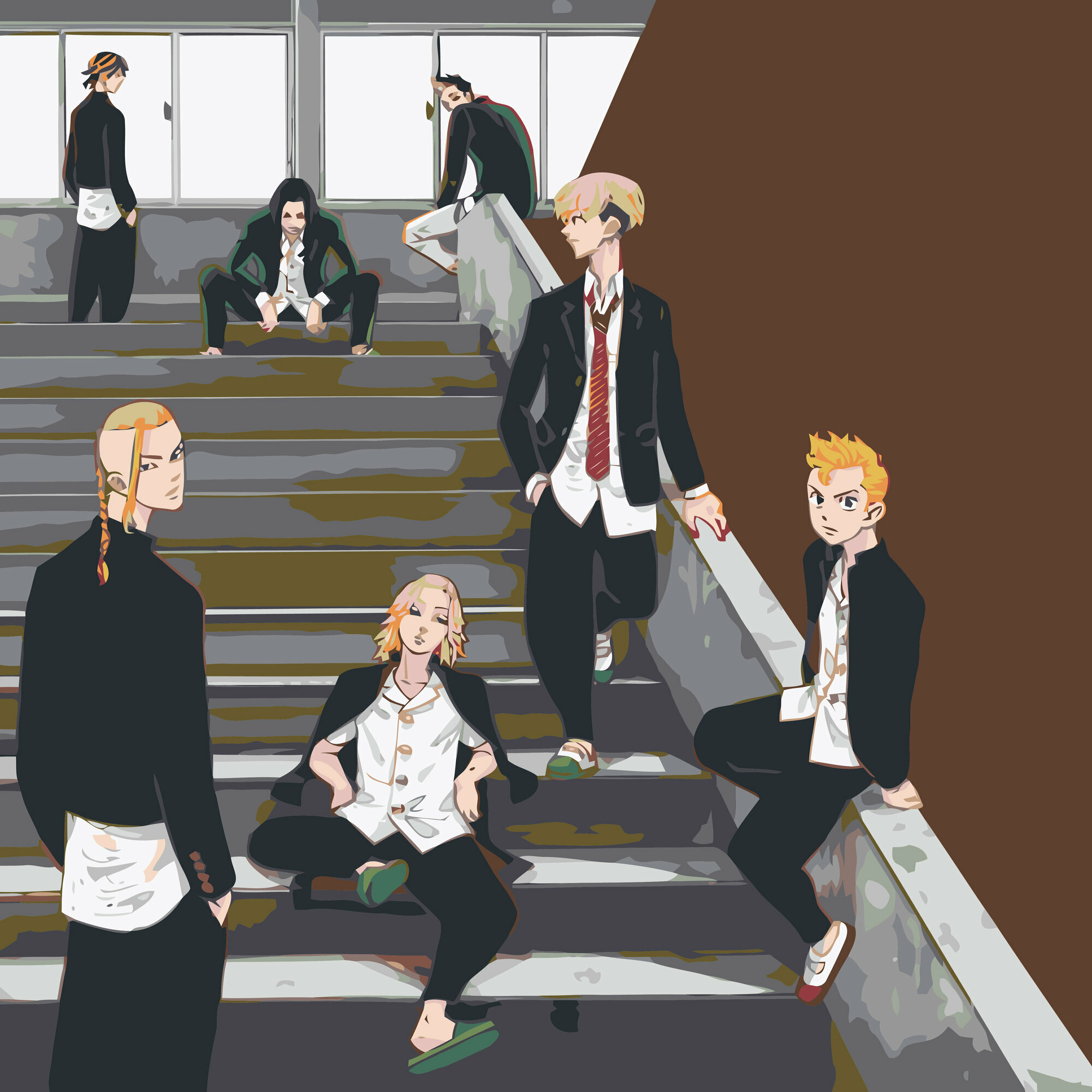 Картина по номерам Y-249 "Аниме токийские мстители" 40х40