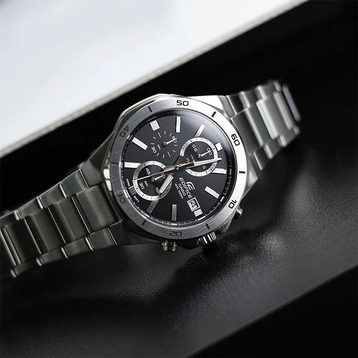 Наручные часы CASIO, черный, серебряный — фото 1