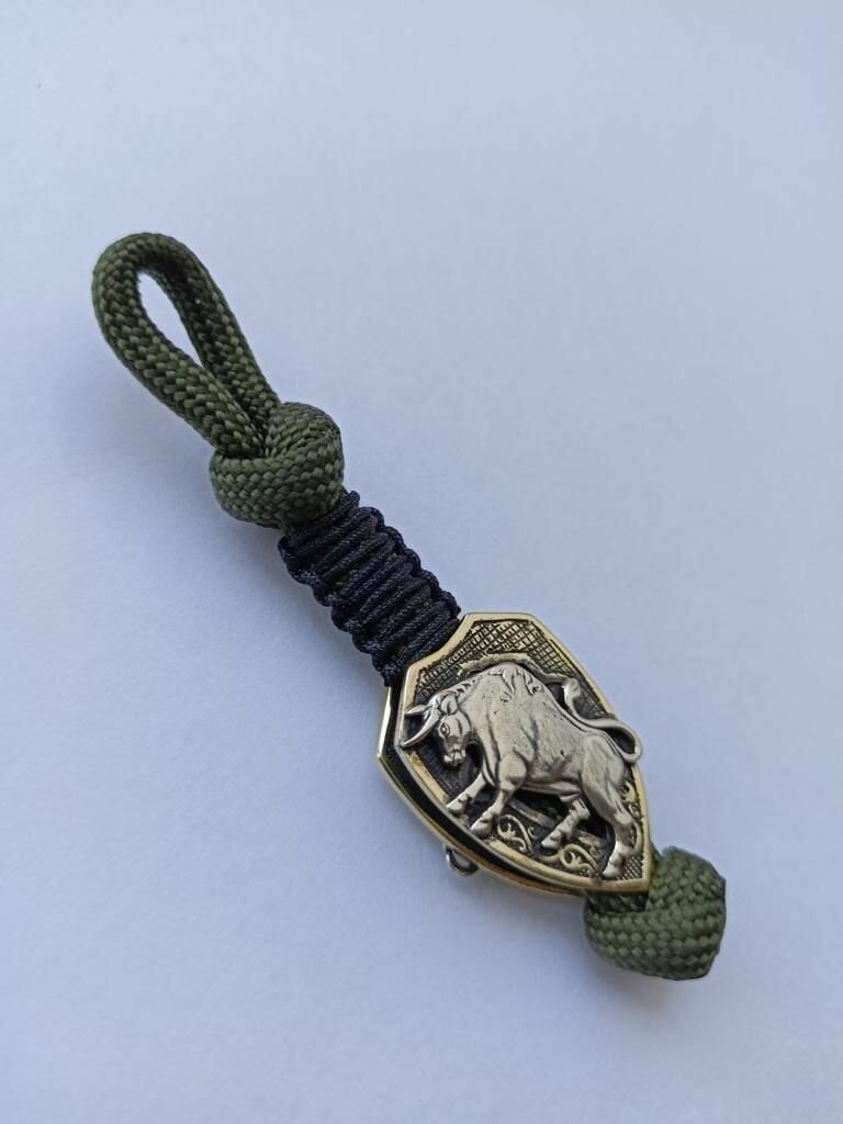 Темляк с бронзовой бусиной Телец