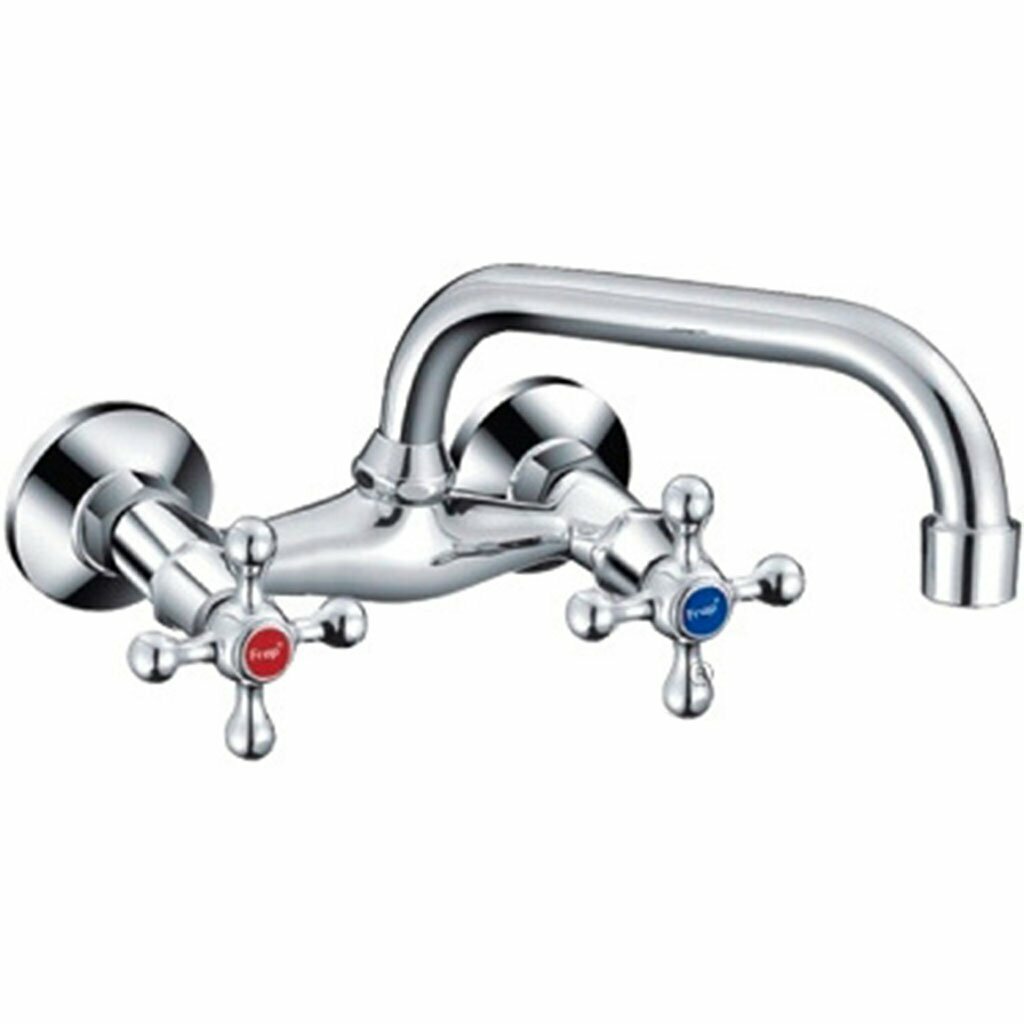 Смеситель для кухни, Frap, настенный, с кран-буксой, хром, F4708