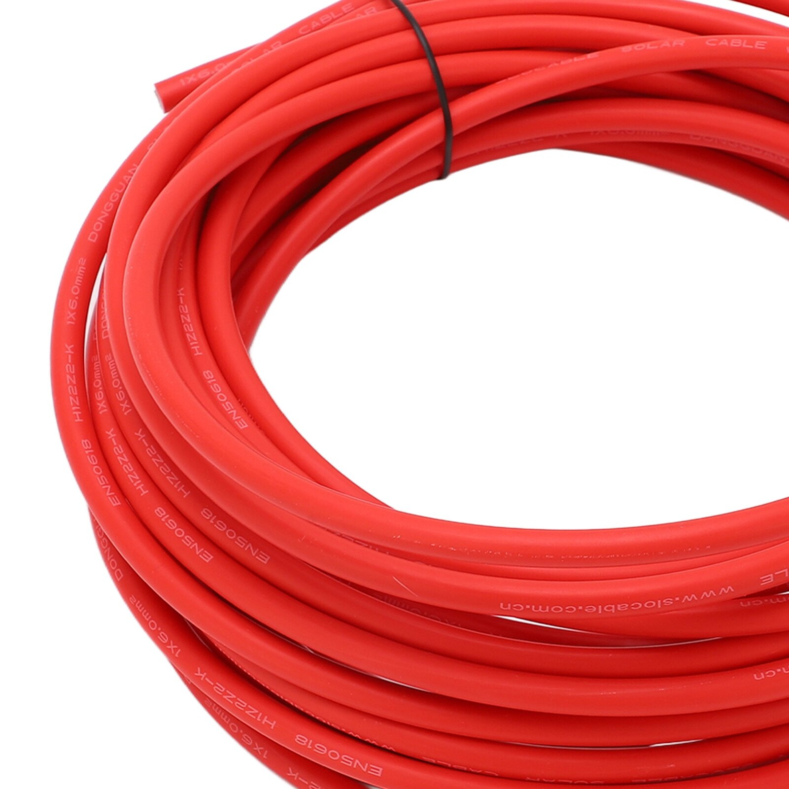 Провод солнечной панели, устойчивый к высоким температурам, из сшитого полиэтилена, энергосберегающий, солнечный фотоэлектрический кабель с низким эксцентриситетом, красный, 6 мм², 50 м / 164 фута