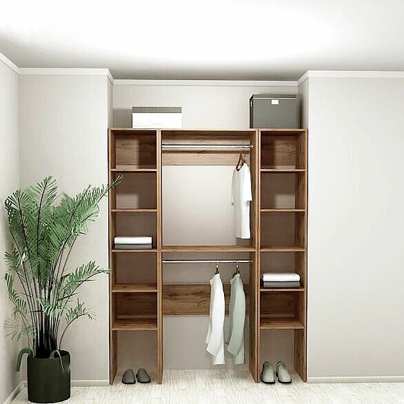 Гардеробная система Комплект стеллаж Модус № 38 160х50х208,4 см Дуб Вотан