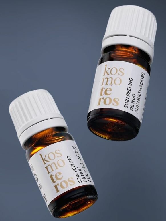 Kosmoteros Мульти-кислотный ночной пилинг-концентрат с миндальной, молочной и кофейной кислотой Soin Peeling de Nuit, 2 флакона по 6 мл