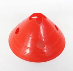 Диск с логотипом, для футбола и баскетбола, красный, с препятствиями