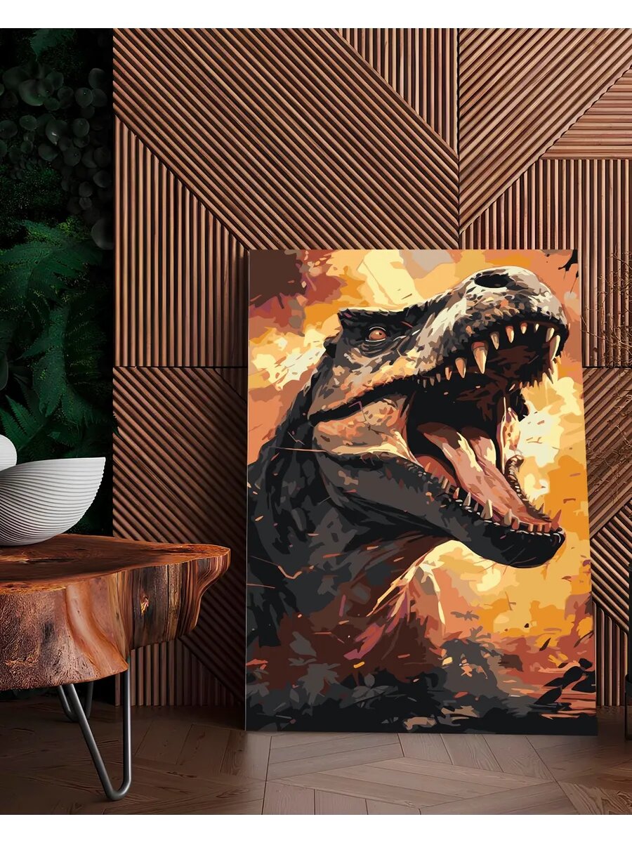 Картина по номерам Динозавр_Тиранозавр