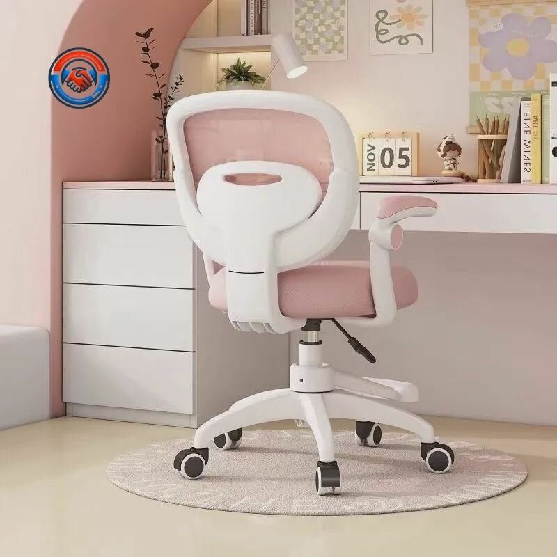 Детский стул Ragenta, компьютерное и школьное кресло на колёсах с подлокотниками и подставкой для ног, регулируемое по высоте и глубине с анатомической спинкой и поясничной поддержкой