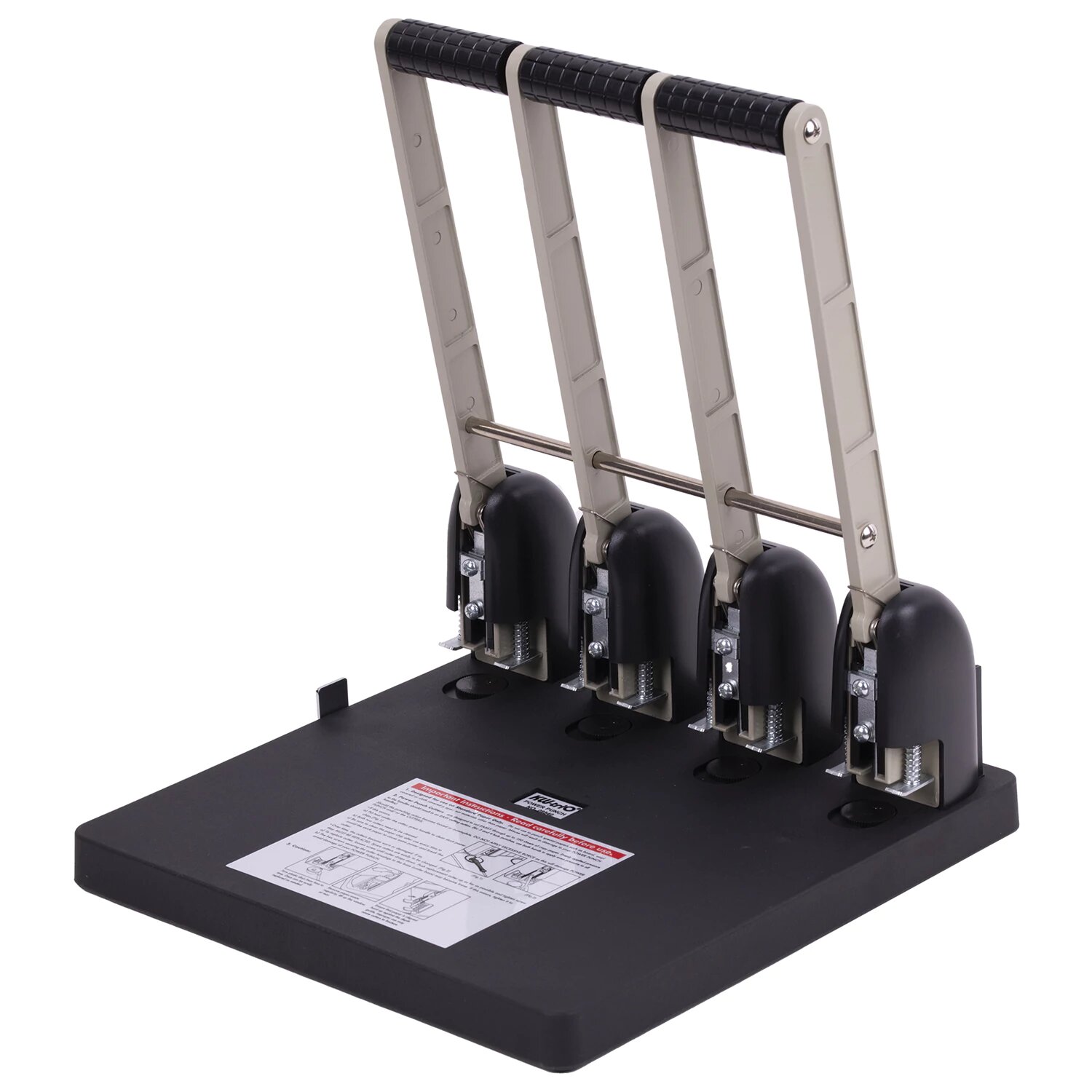 Дырокол на 4 отверстия мощный KW-trio, до 150 листов, черный, 954