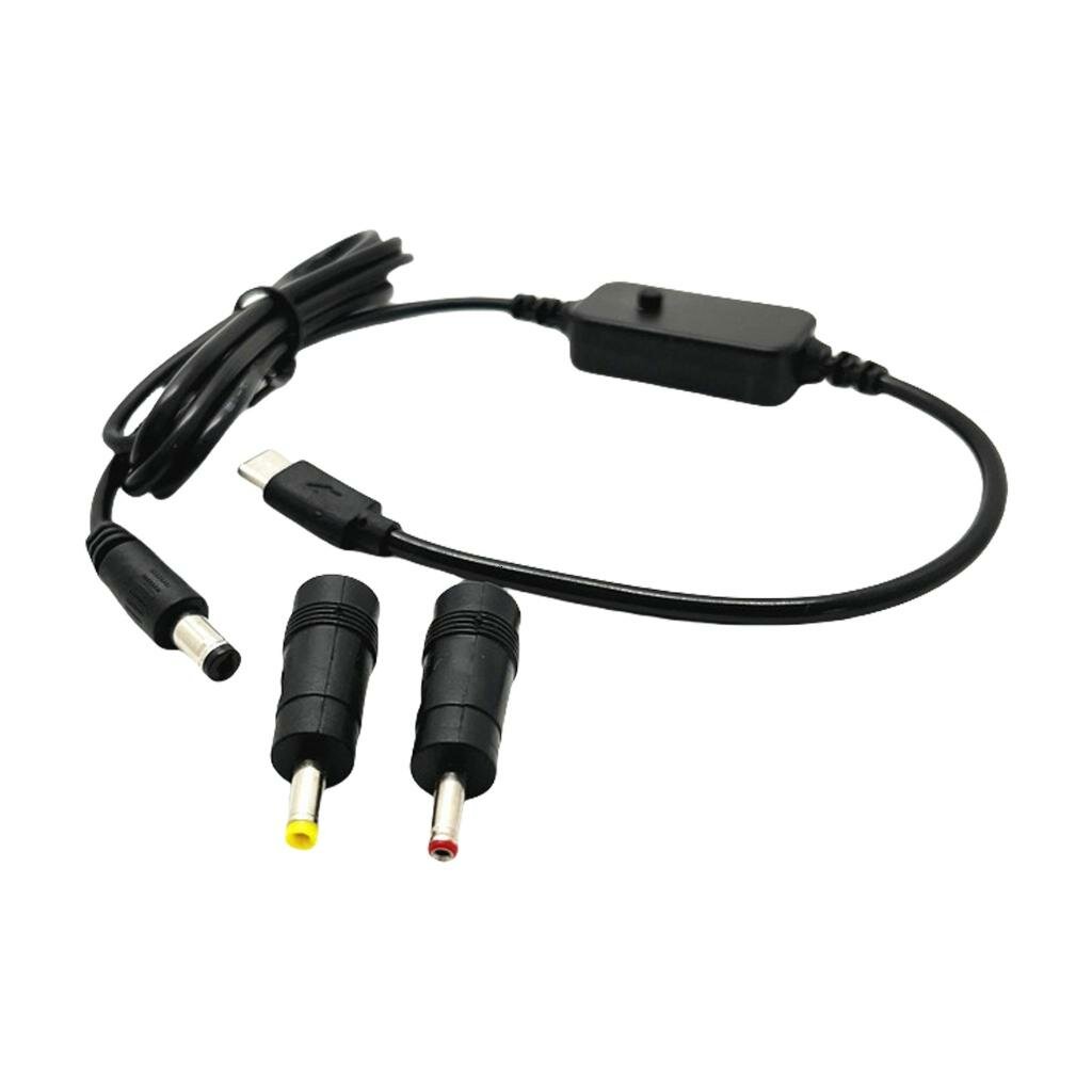 Зарядное устройство от USB C до 5,5x2,1 мм 5V 9V 12V 15V 20V Регулируется с помощью 2 разъемов