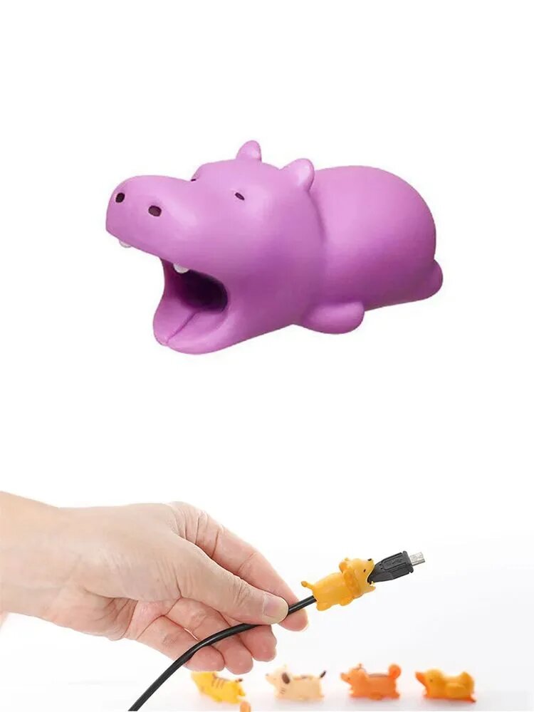 1 шт. Защитная крышка для кабеля с мультяшным животным, мини-защита проводов, намотка зарядного , высококачественный протектор USB-C