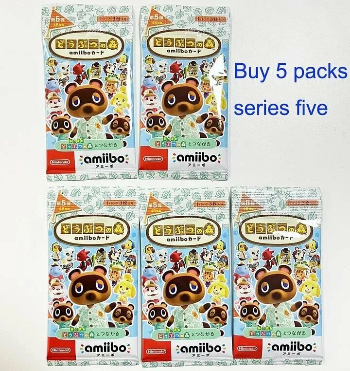 Карточек Amiibo Vol.5 Animal Crossing 5 упаковок азиатской версии