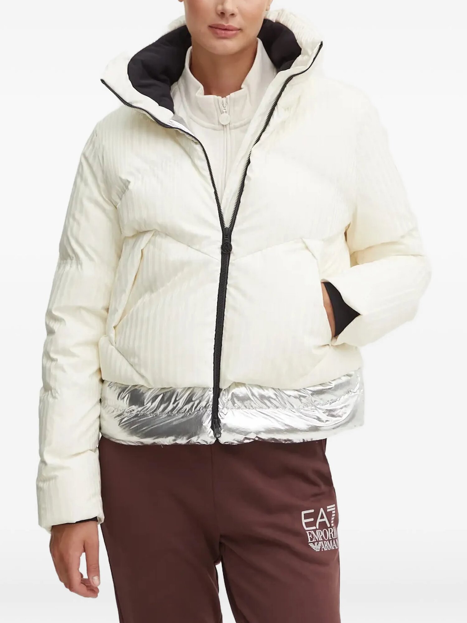 Куртка Quilted metallic-trim jacket