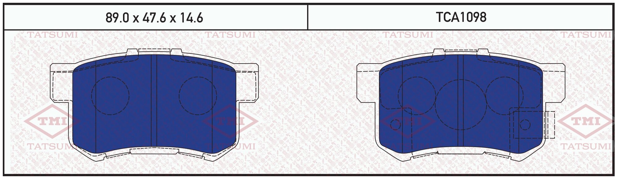 Колодки тормозные дисковые зад TATSUMI TCA1098