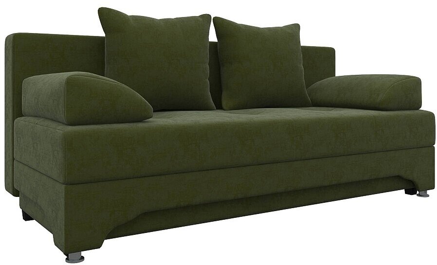 Прямой диван Нолан (Ник) Грин, еврокнижка, 191х92х77 см, с ящиком для белья