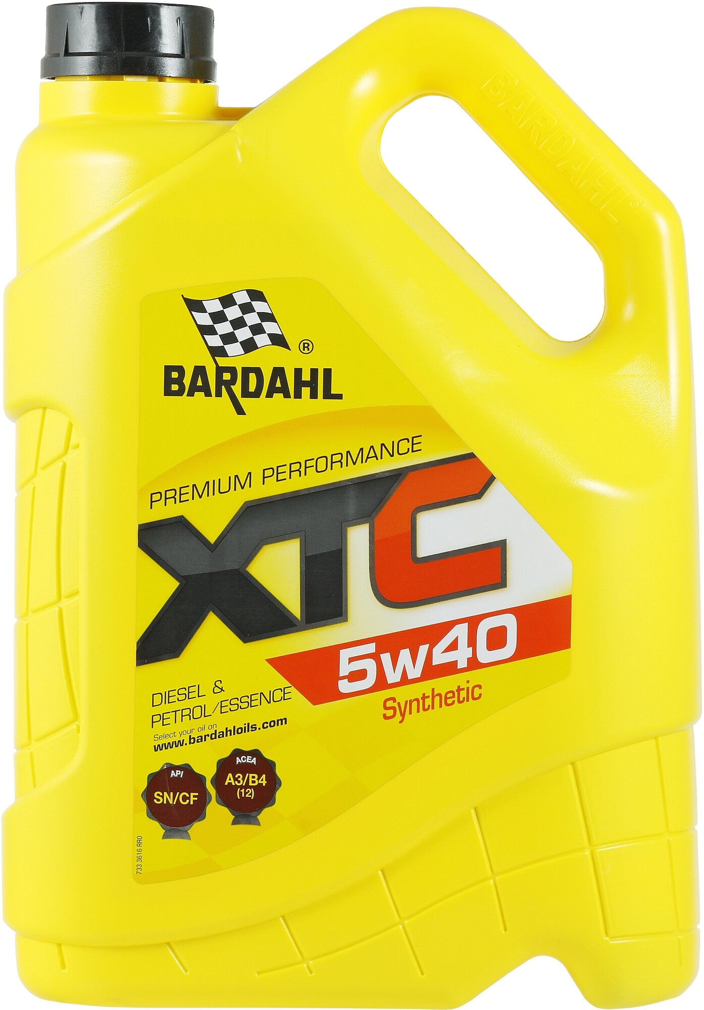 Моторное масло синтетическое 5W-40, BARDAHL 36163, 5 л