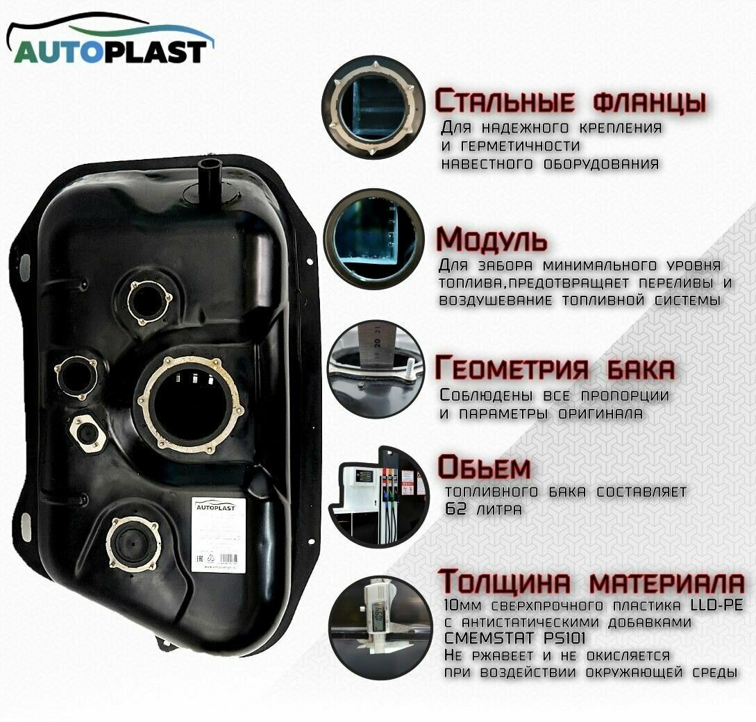 Топливный бак для Suzuki Grand Vitara I поколение 1998-2005гг. Литой