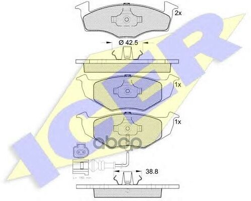 Колодки тормозные дисковые Icer арт. 181590