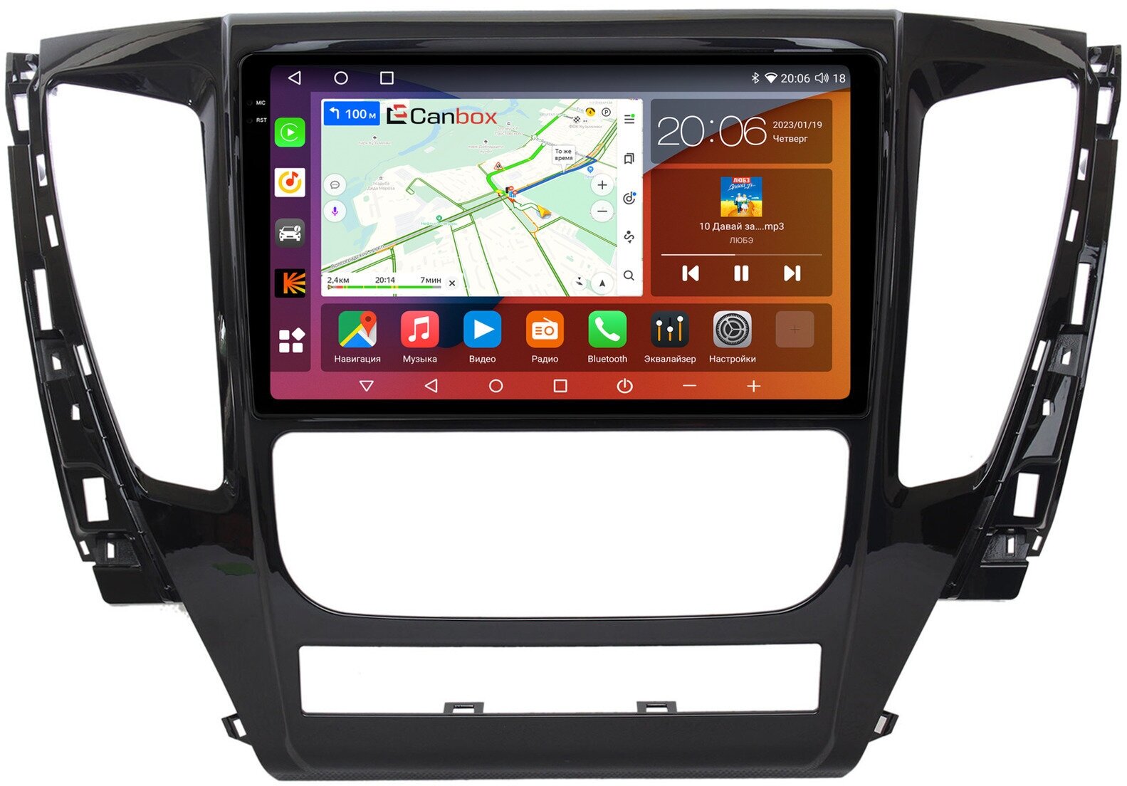 Штатная магнитола Mitsubishi Pajero Sport 3, Montero Sport 3 2015-2019 (авто с АКПП) Canbox Logic-i3 2K 5735-9155 Android 13 (4G-SIM, 8/256, DSP, 360,
