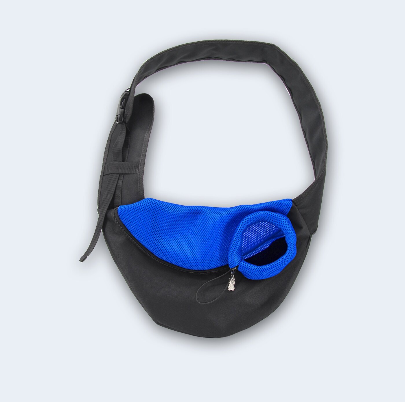 Слинг для животных Melenni Эконом S черный/синяя сетка, 40x25x11, см; Вес: 310 гр.