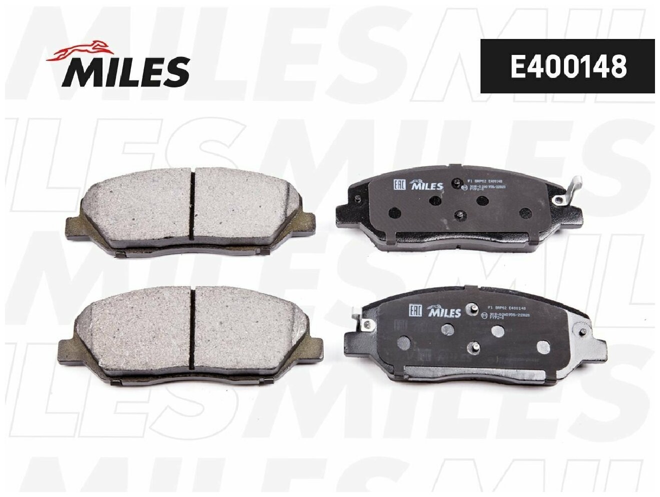 Колодки тормозные дисковые передние Miles E400148 для а/м KIA SORENTO II (XM), SSANGYONG ACTYON II