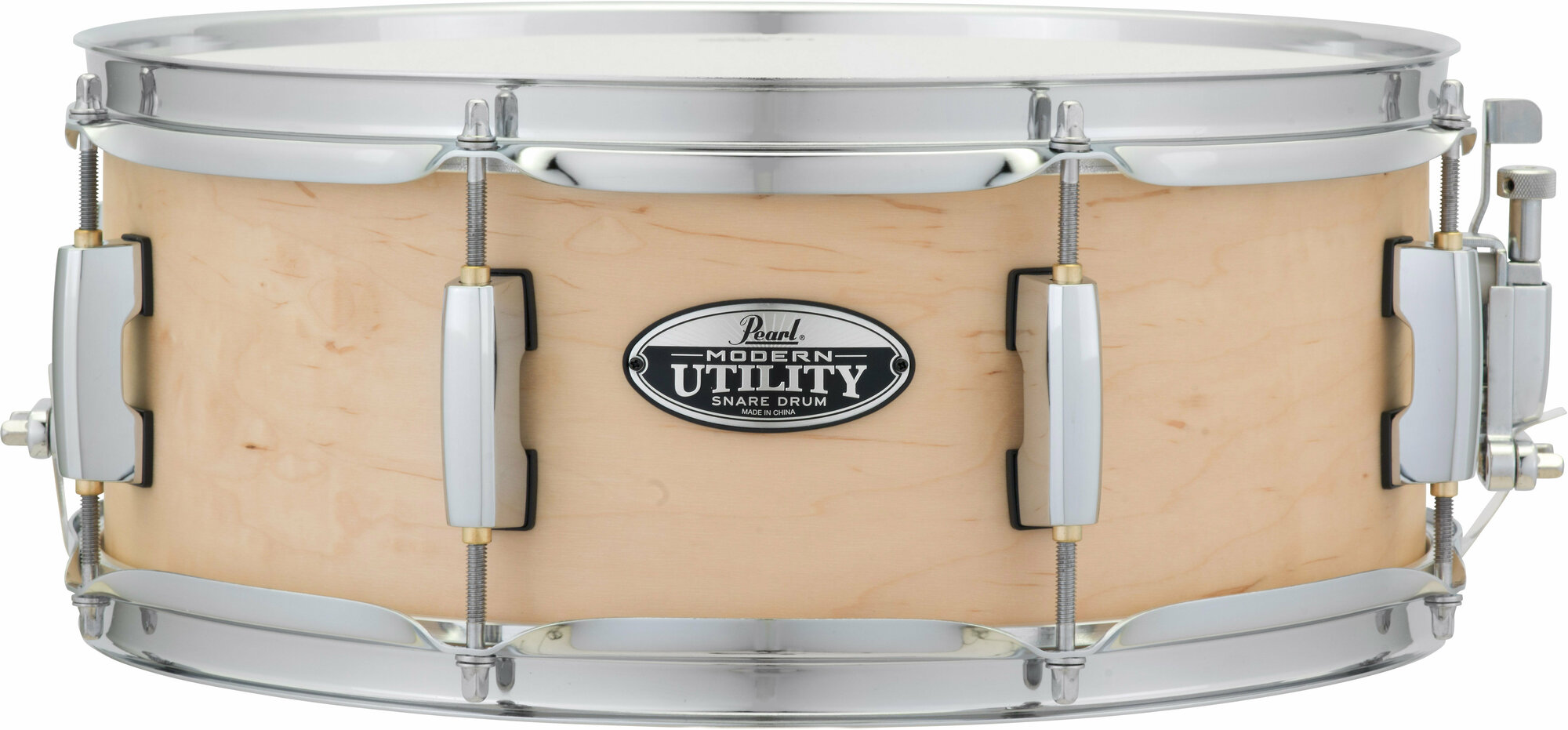 Snare drum Pearl Modern Utility MUS1455M/C224 - Малый барабан 14x5.5 дюймов из 6 слоев клена со стальными ободами с ярким эффектным тоном. Цвет #224 Матовый натуральный