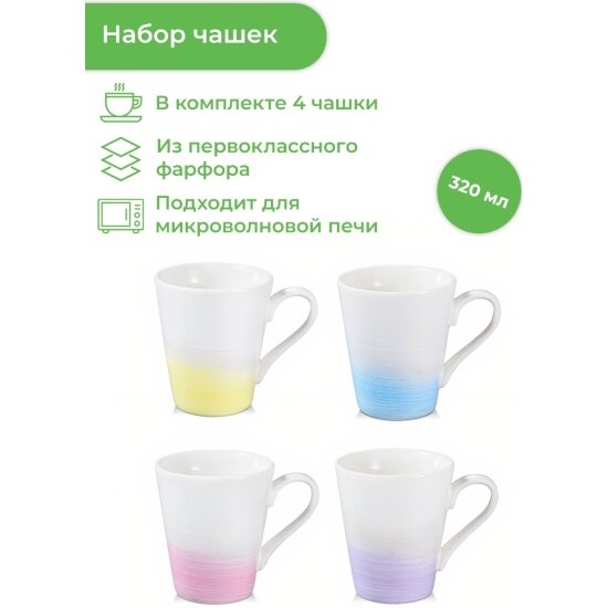 Чашка Tescoma myCOFFEE, 4 шт, Pastels (387764)