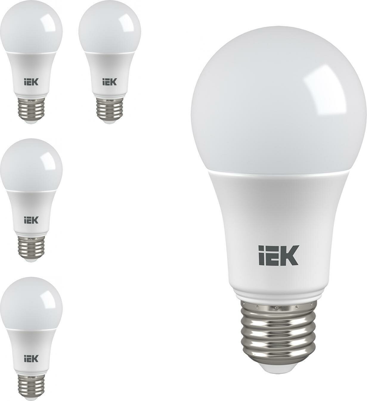 Светодиодная лампа IEK 20W эквивалент 150W 6500K 1800Лм E27 груша (комплект из 4 шт)
