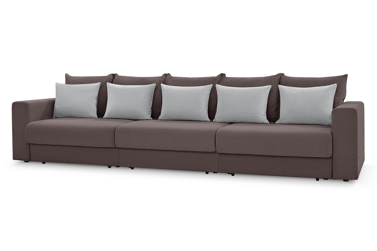 Диван-кровать Hoff Модена прямой, 343х90х120 см, еврокнижка, цвет коричневый