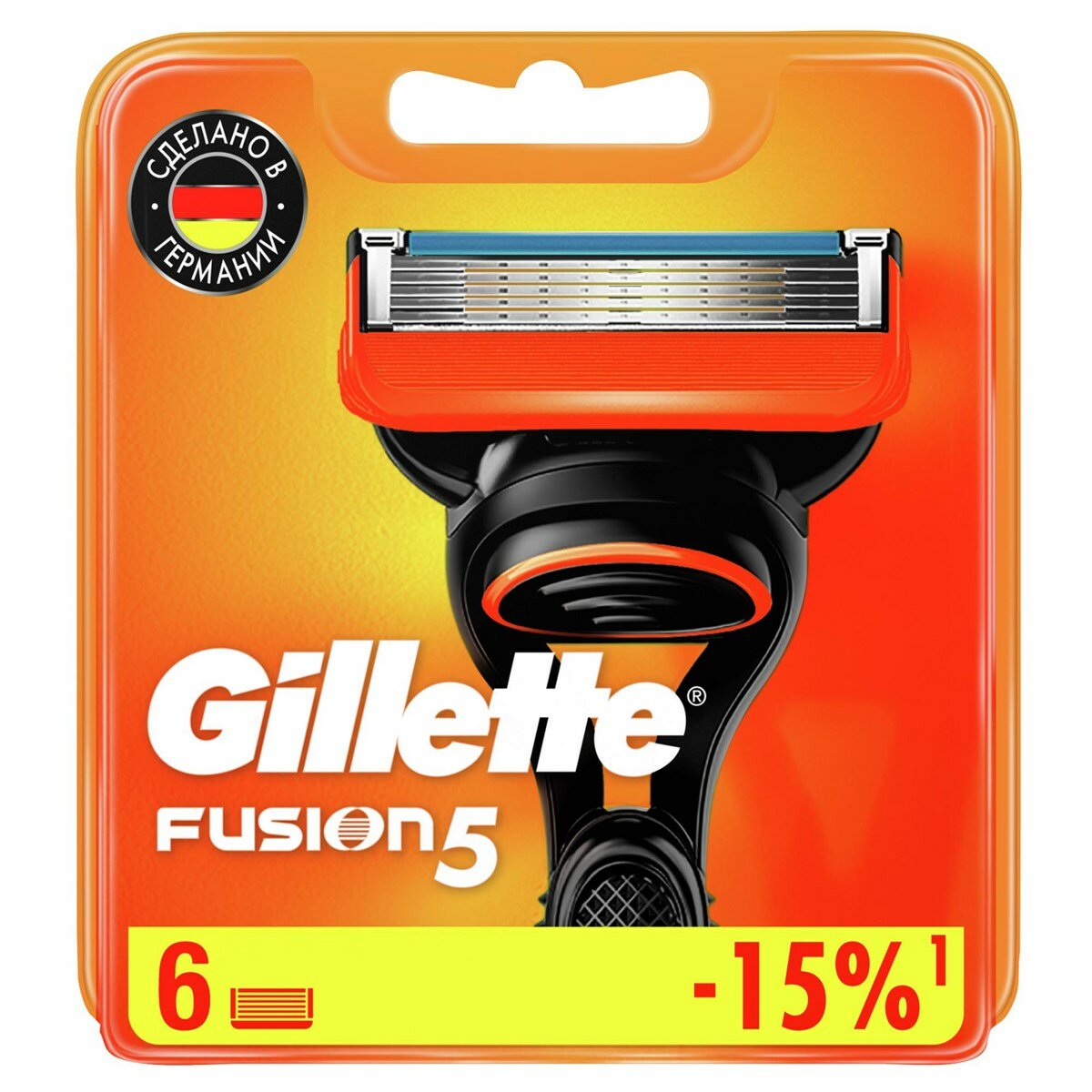 Кассеты Gillette Fusion, 6шт