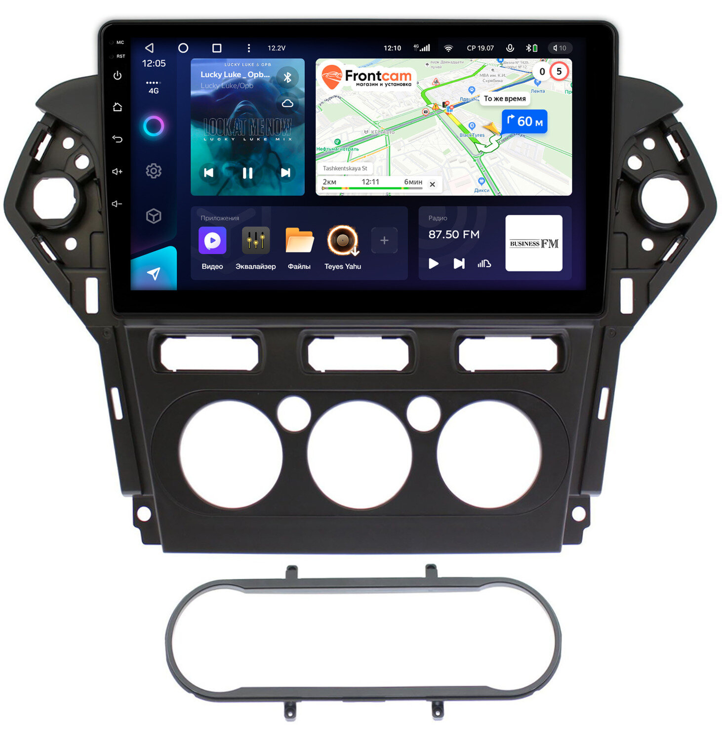 Штатная магнитола Ford Mondeo 4 2010-2014 (черная) Teyes CC3L 4/32 10" RM-1019 Android 10 (4G-SIM, DSP, IPS)