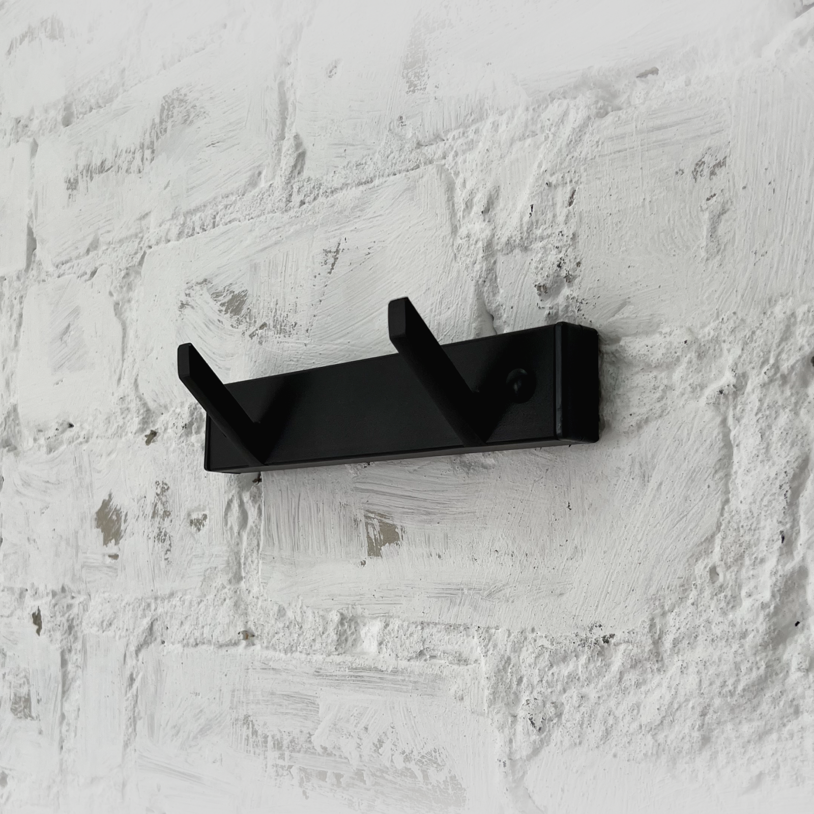 Вешалка настенная, крючки для ванной и бани, DK Loft, 2 крючка, черный матовый