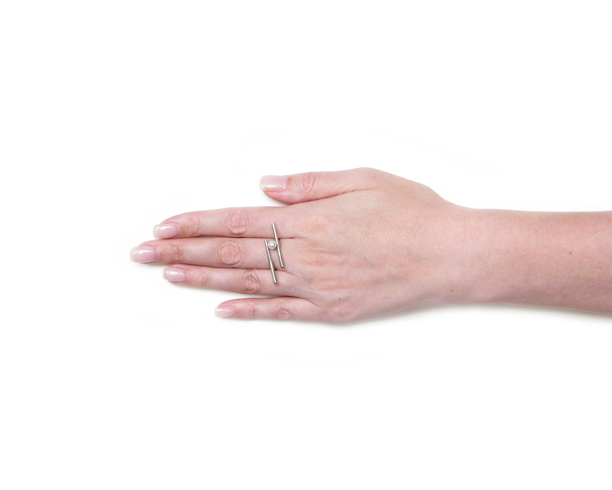 Кольцо, жемчуг Swarovski синтетический, жемчуг имитация